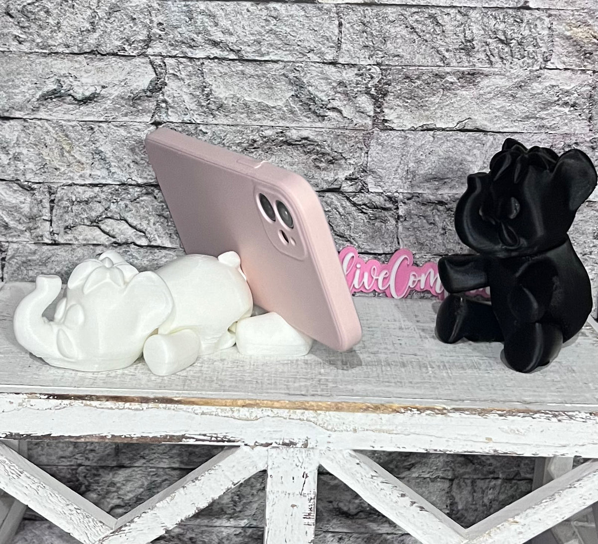 3D Printed Articulated Mammoth Cell Phone Holder Fidget – 5HiveCompany